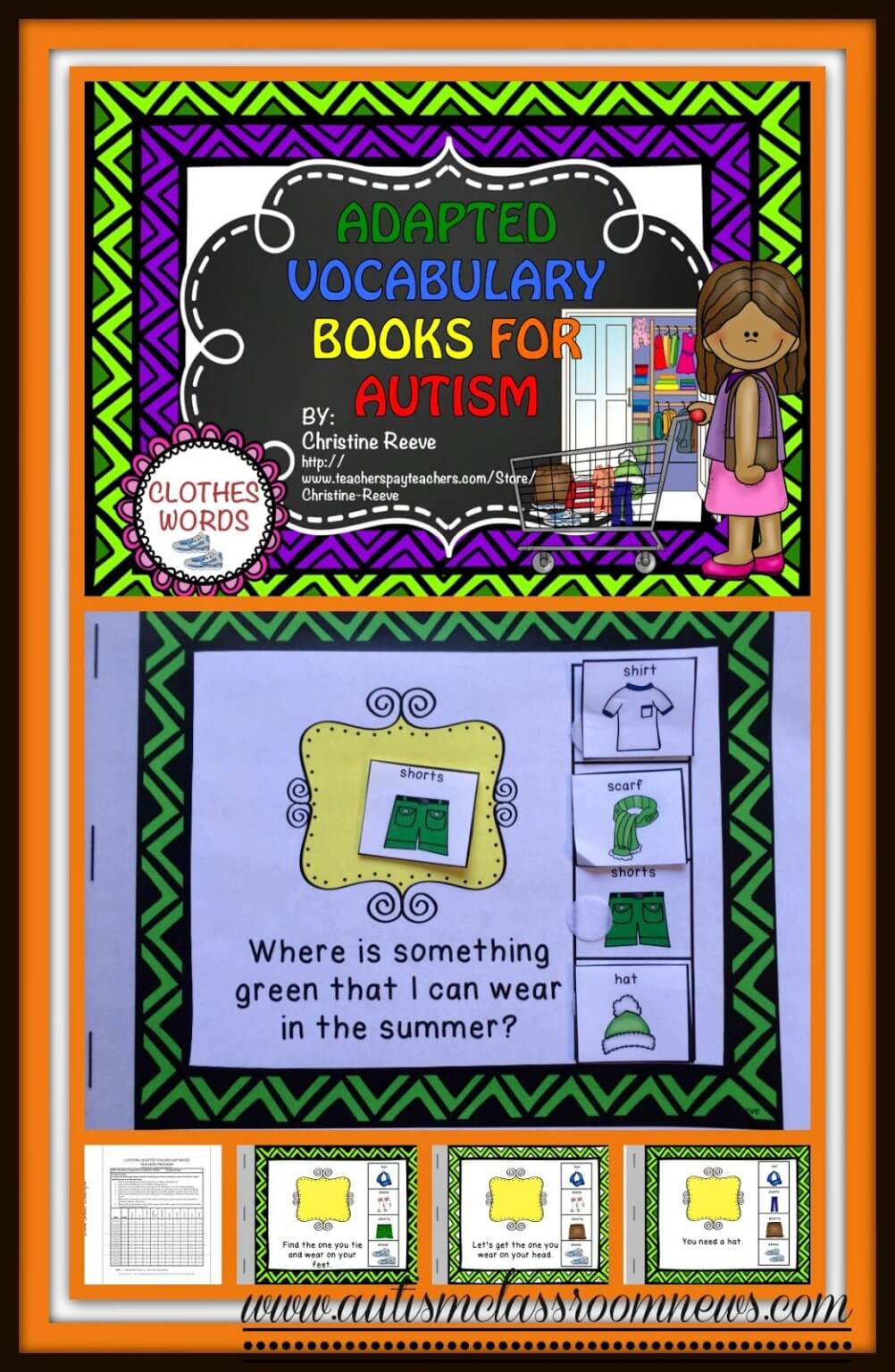 Adapted Interactive Books for Teaching Vocabulary - Autism Classroom ...