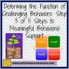 Determining the Function of Challenging Behaviors: Step 3 of 5 Steps to ...