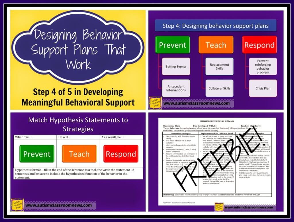 Designing Behavior Support Plans That Work Step 4 Of 5 In Developing 