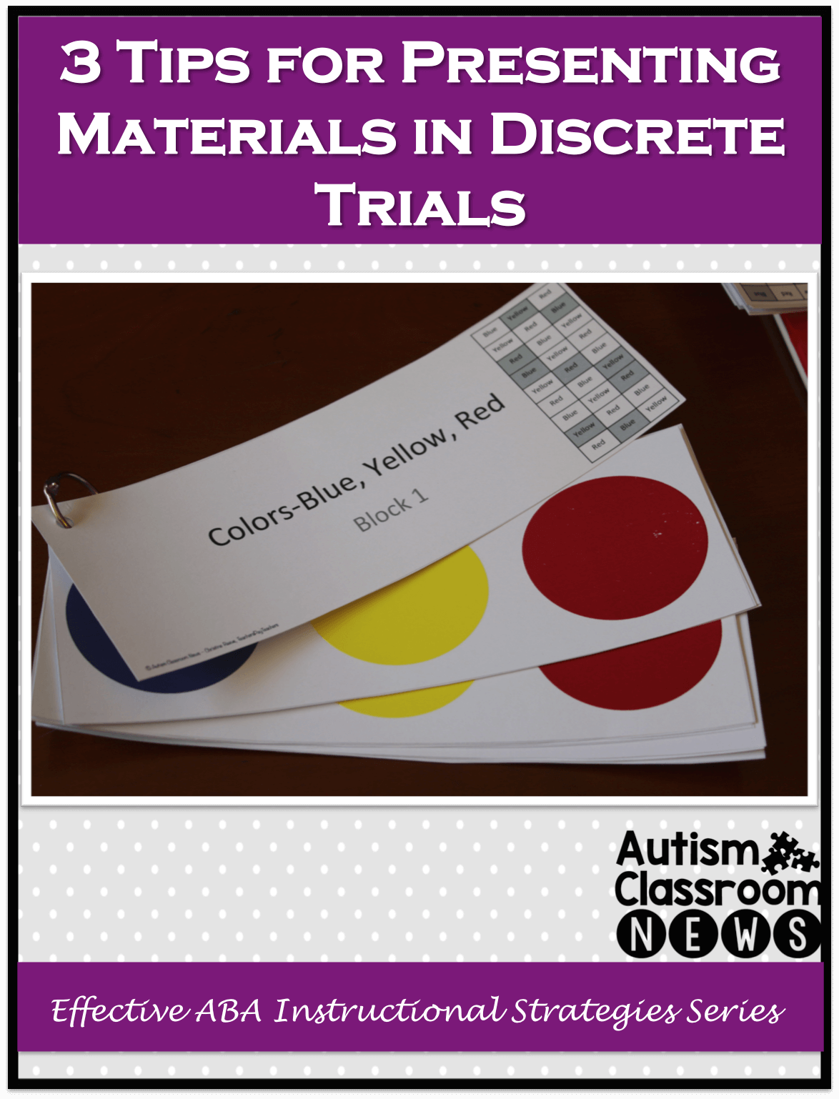3 Tips for Presenting Materials in Discrete Trials: With a Freebie ...