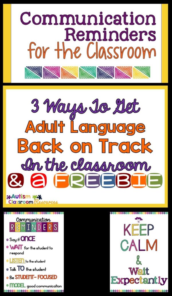 3 Ways to Get Adult Language in the Classroom on Track - Autism ...