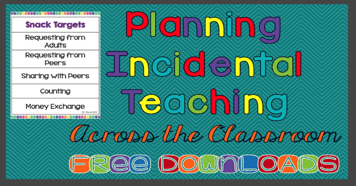 Planning Naturalistic Instruction Across the Classroom with Free ...