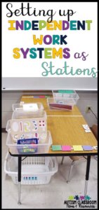 Setting Up Special Education Work Boxes for Independent Work Systems ...