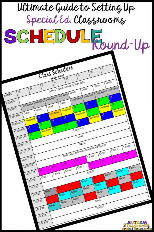 The Ultimate Guide to Setting Up Classrooms: Autism Classroom Schedule ...