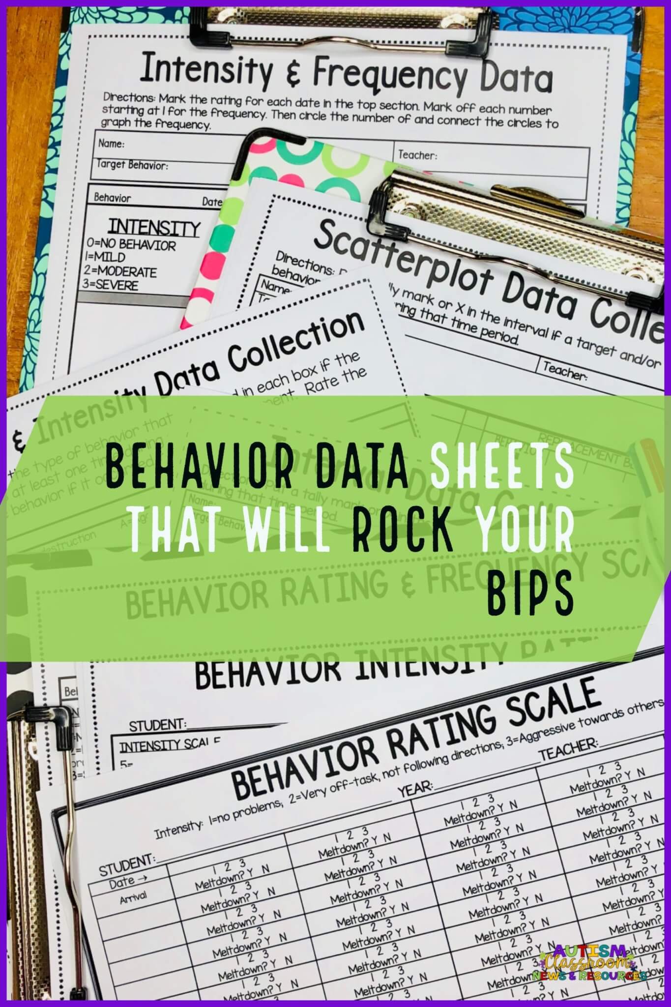 6 Types of Behavior Data Collection Sheets that Will Rock Your BIPs And ...