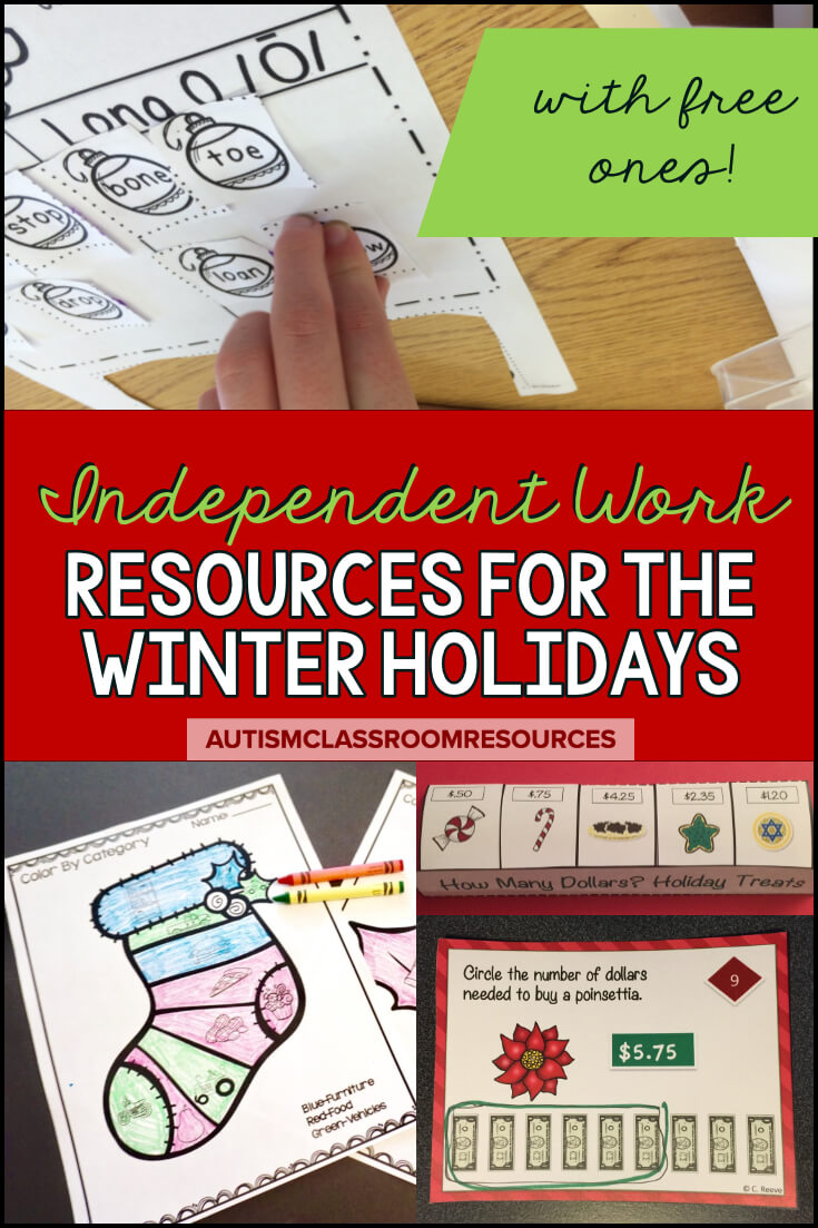 Independent Work Resources for the Winter Holidays - Autism Classroom ...