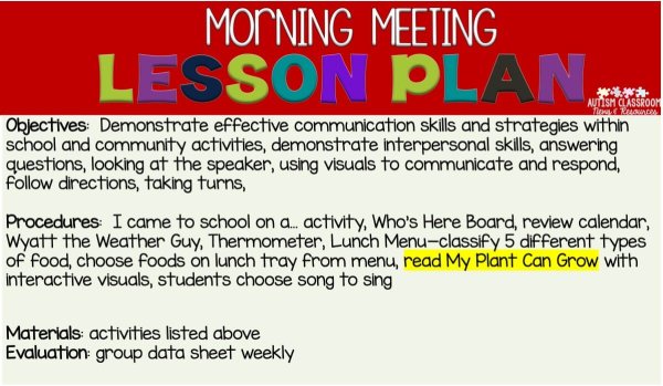 How to Run a Special Education Morning Meeting That is the Best Part of ...