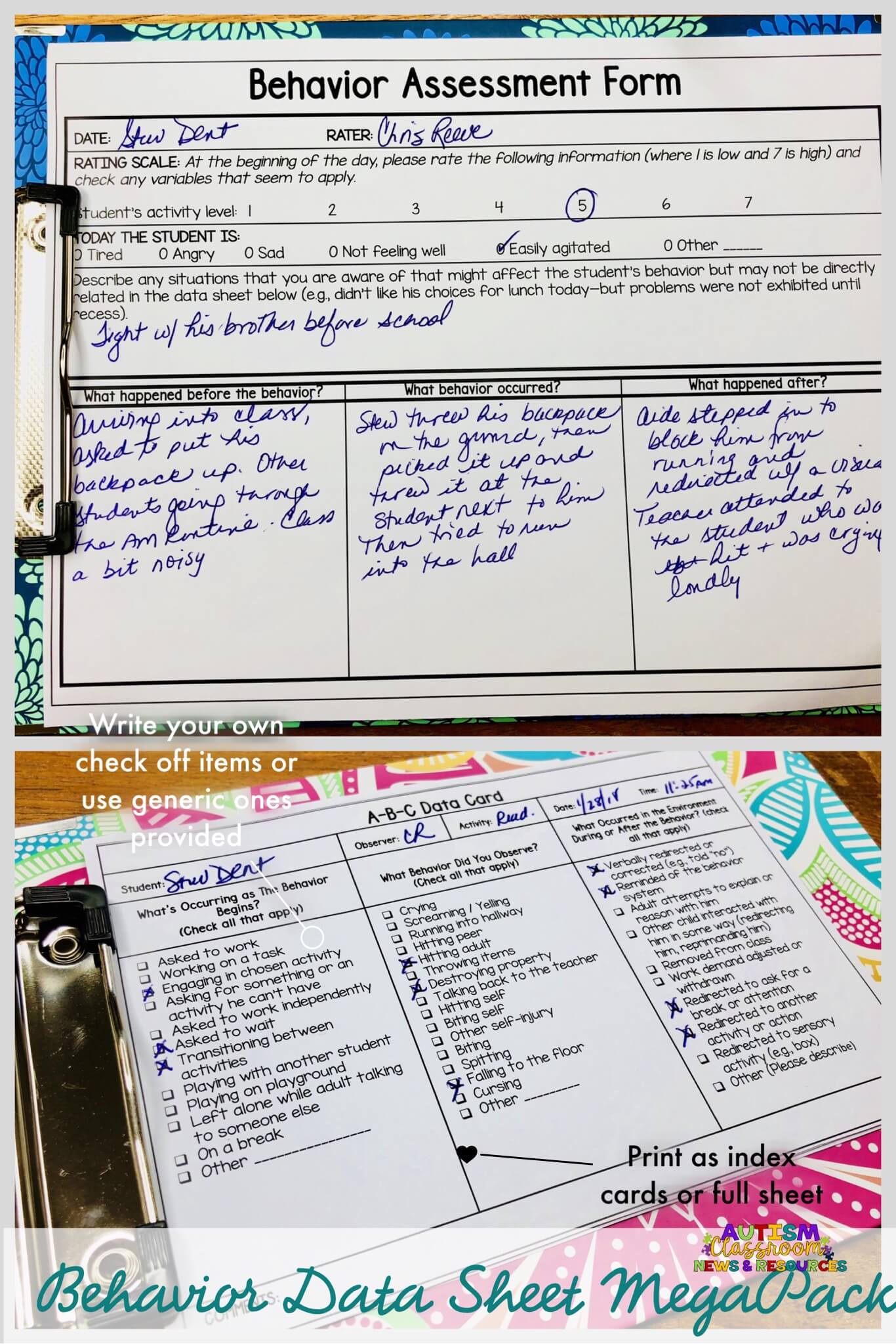 Behavior Data Collection Sheets That Will Rock Your BIPs Autism 