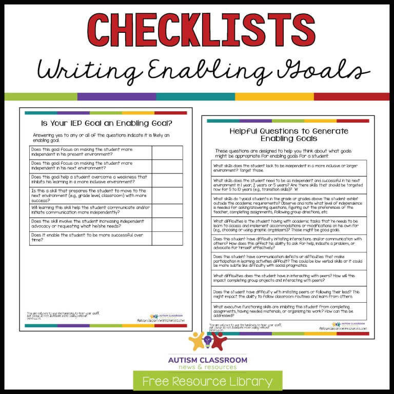 How to Improve the Quality of Your IEP with Enabling Goals - Autism ...
