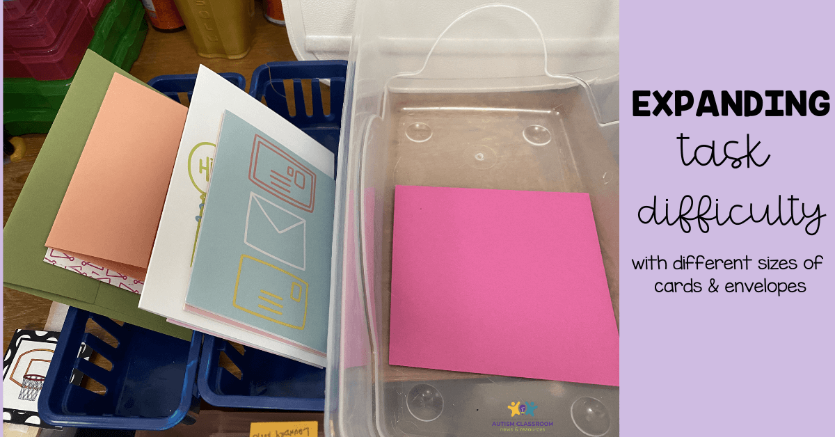 Easy Vocational Task with Greeting Cards: Independent Work Inspiration ...