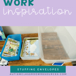 Easy Vocational Task with Greeting Cards: Independent Work Inspiration ...