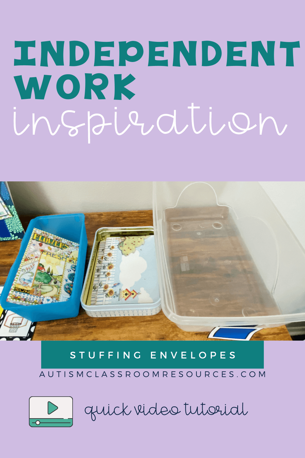Easy Vocational Task with Greeting Cards: Independent Work Inspiration ...