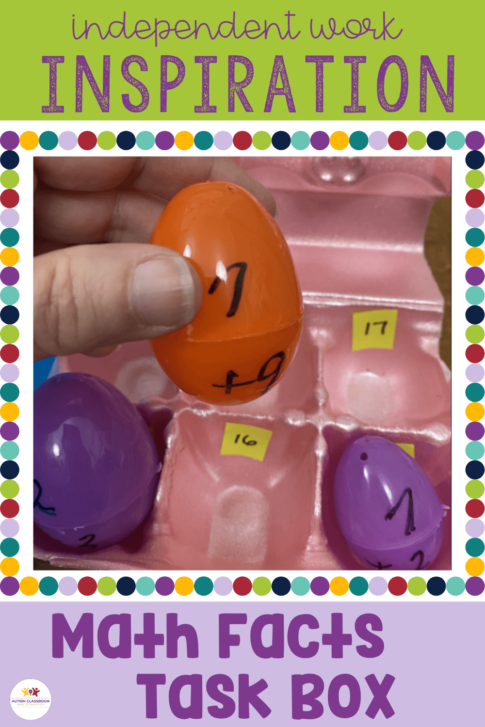 Math Task Boxes With Eggs: Independent Work Inspiration - Autism ...