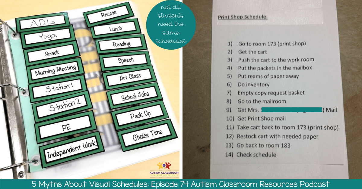 Visual Schedules and Autism: Busting 5 Myths and Setting it Straight ...