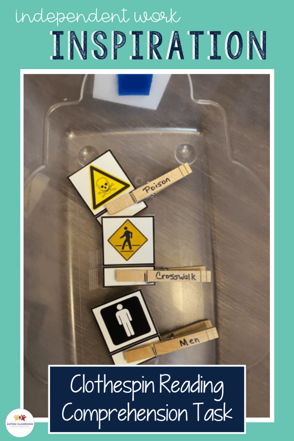 How to Use Clothespins to Match the Words to Pictures in Independent ...