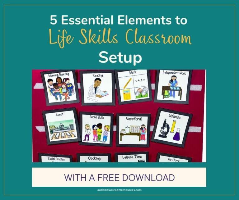Life Skills Classroom Setup in Middle and High School