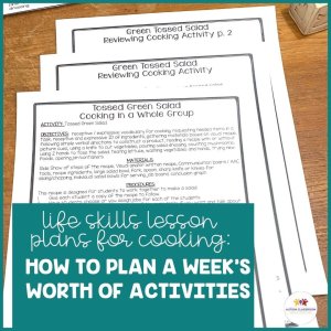 Life Skills Lesson Plans for Cooking: How to Plan A Week's Worth of ...