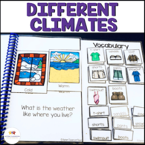 Interactive Adapted Books w- Winter Themes & Vocabulary for Special Ed ...