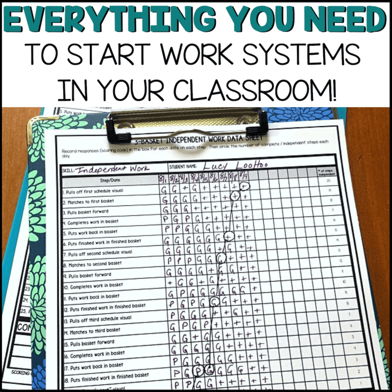 Independent Work Stations Task Box Starter w File Folder Activities ...