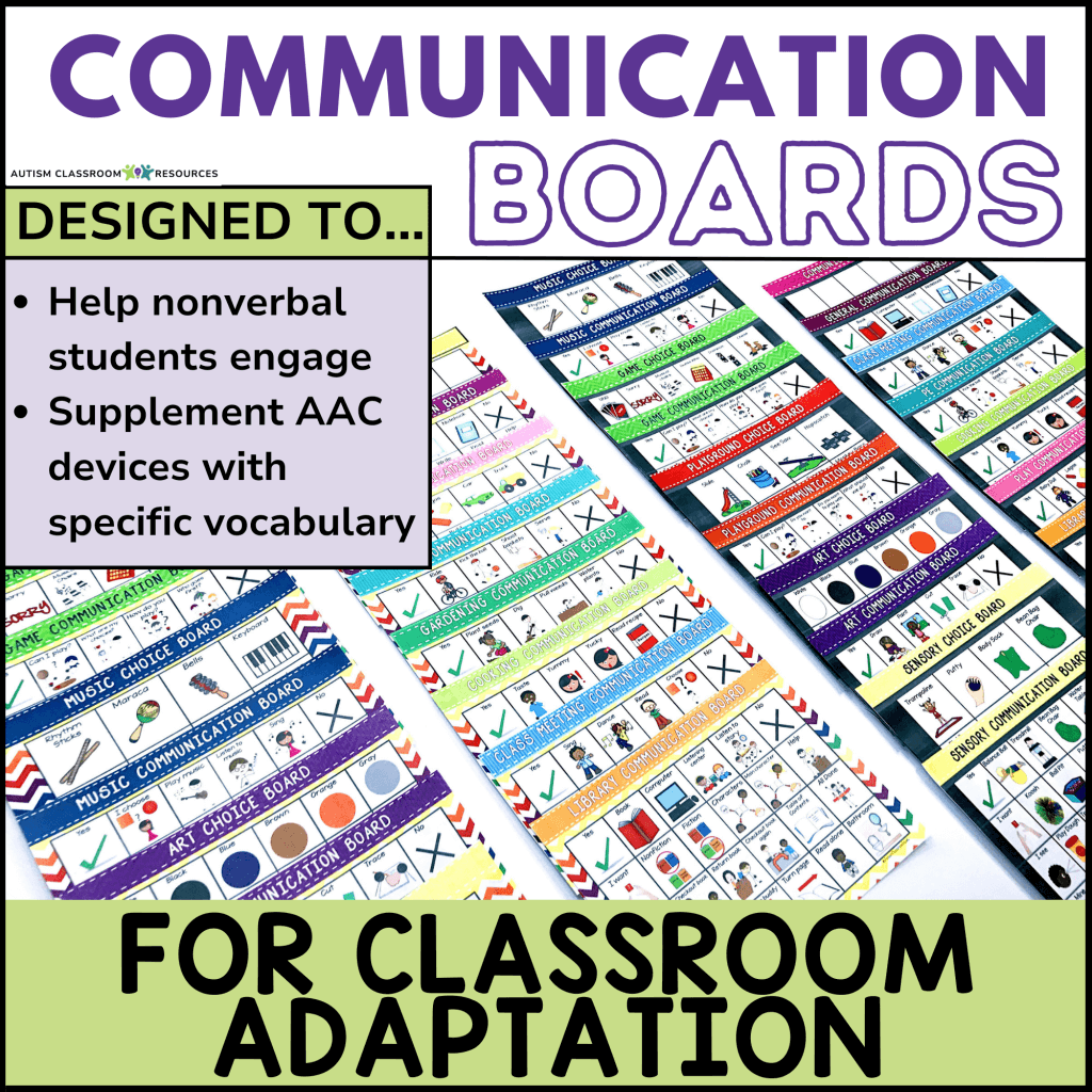 AAC Communication Boards for Nonverbal Communication, PECS, & Choice ...