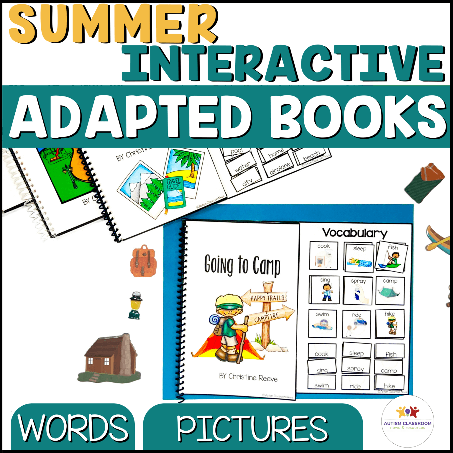 Summer Interactive Adapted Books for Special Education and Autism ...