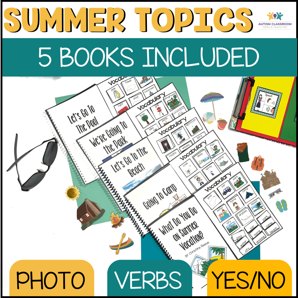 Summer Interactive Adapted Books for Special Education and Autism ...