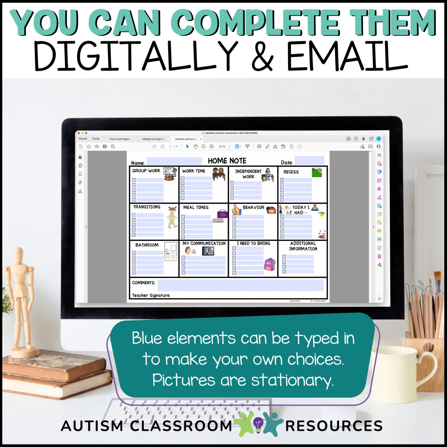 Parent Communication Notes for Preschool Special Education: Editable ...