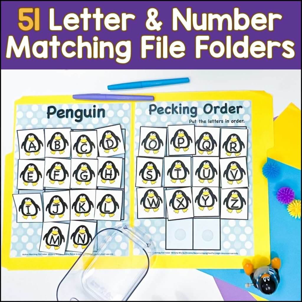 Independent Work Stations Task Box Starter w File Folder Activities ...