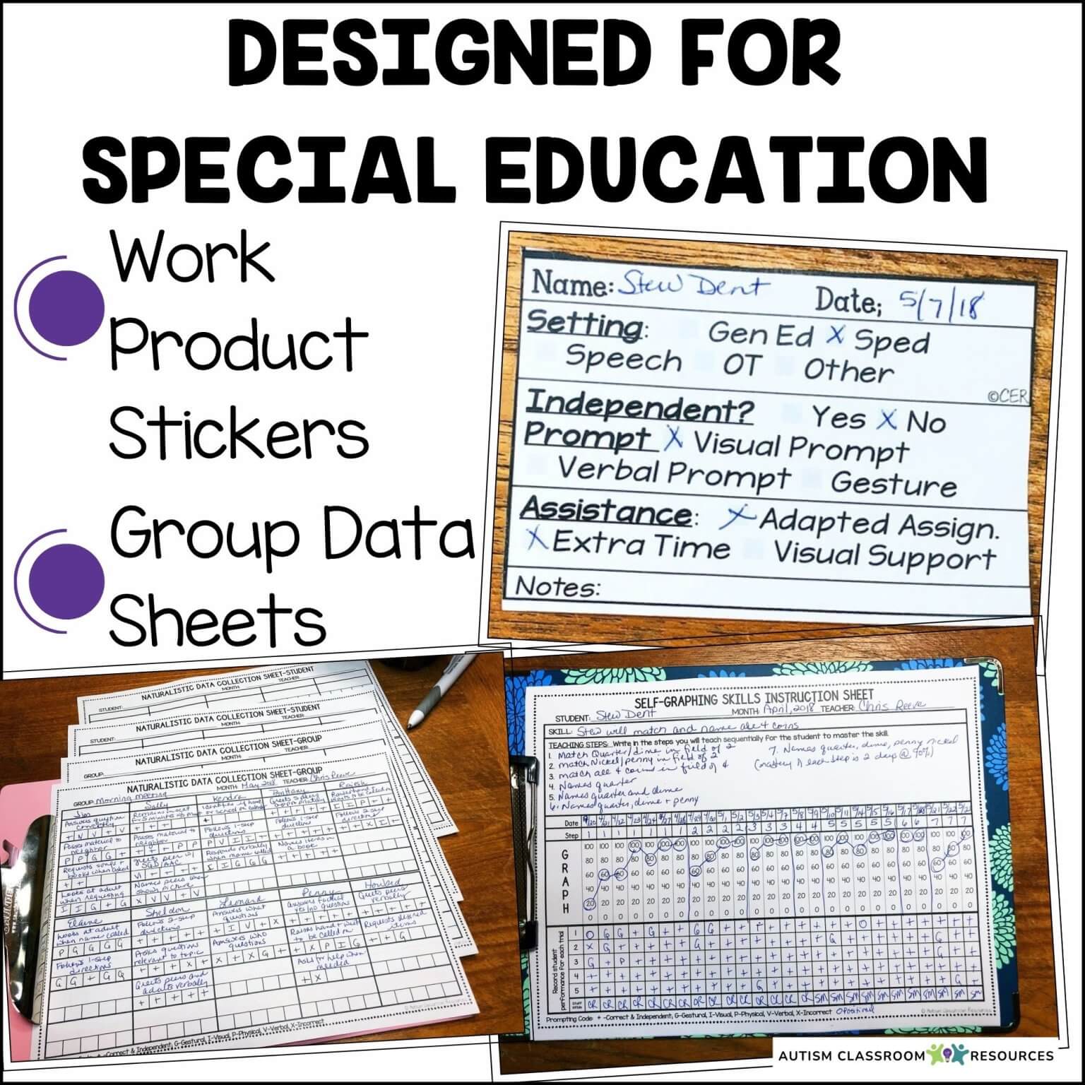 Editable IEP Goals & Objectives Tracking - Data Collection Sheets for ...