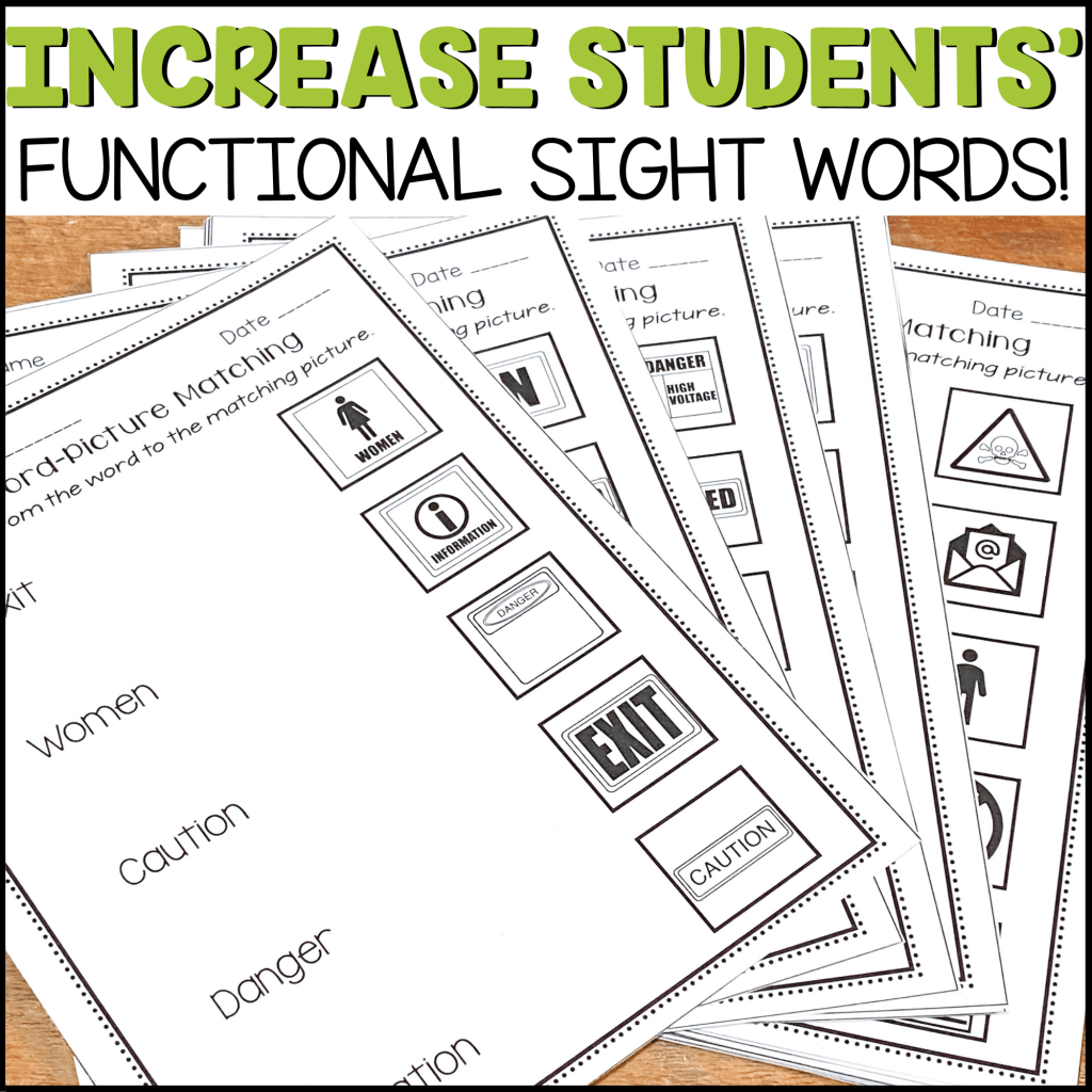 Functional Literacy Community Signs Worksheets: Reading Comprehension ...