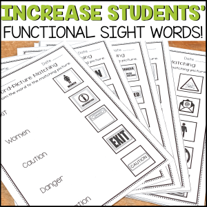 Functional Literacy Community Signs Worksheets: Reading Comprehension ...