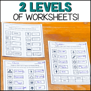 Functional Literacy Community Signs Worksheets: Reading Comprehension ...