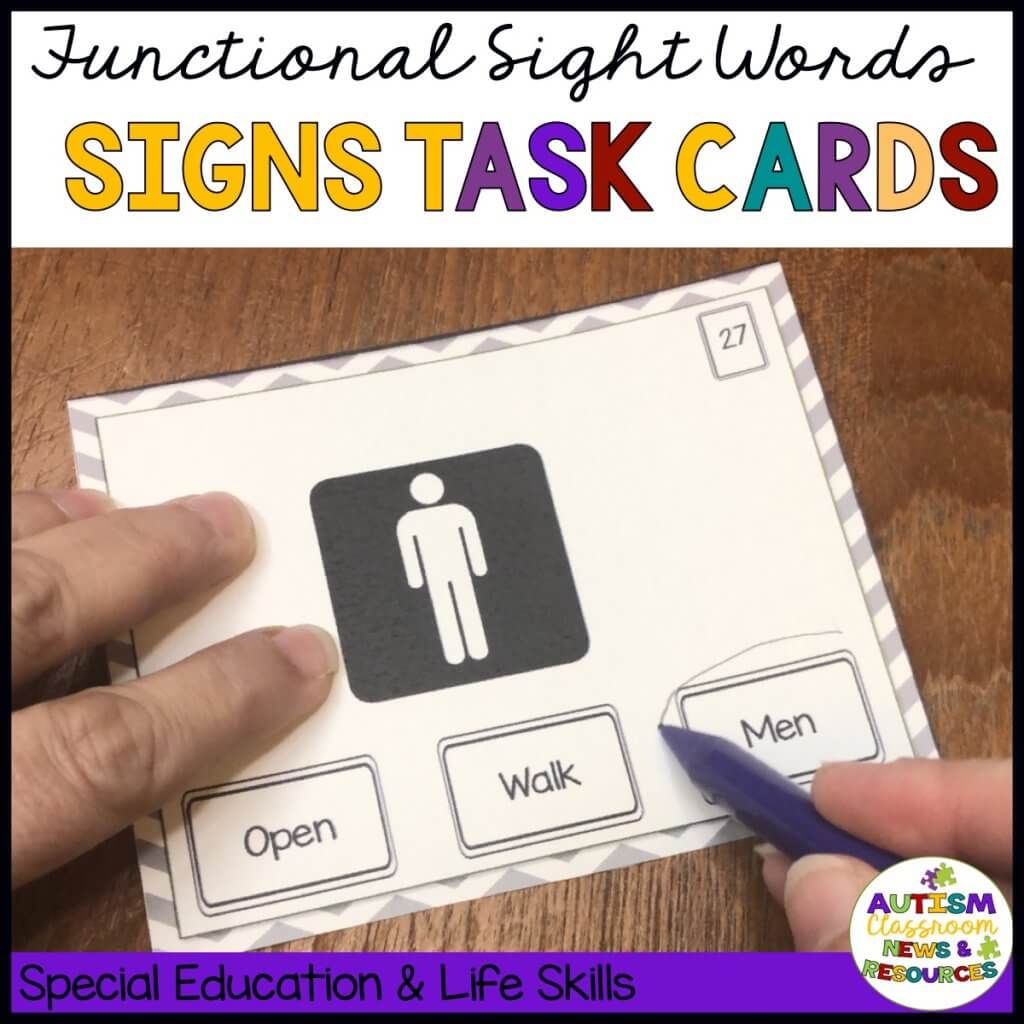 Community Signs & Environmental Print - Functional Literacy Task Cards ...