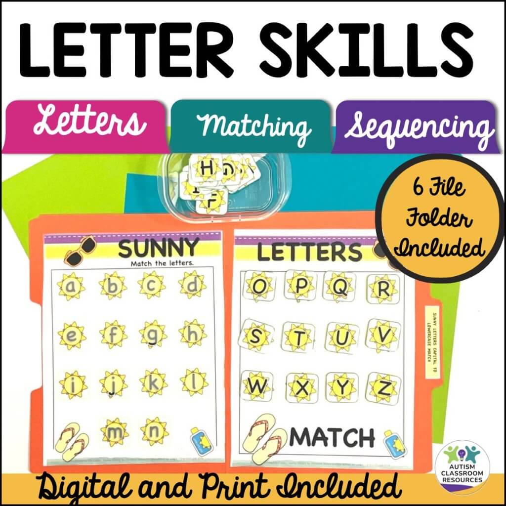 Summer Alphabet Matching File Folders: Print & Distance Learning ...