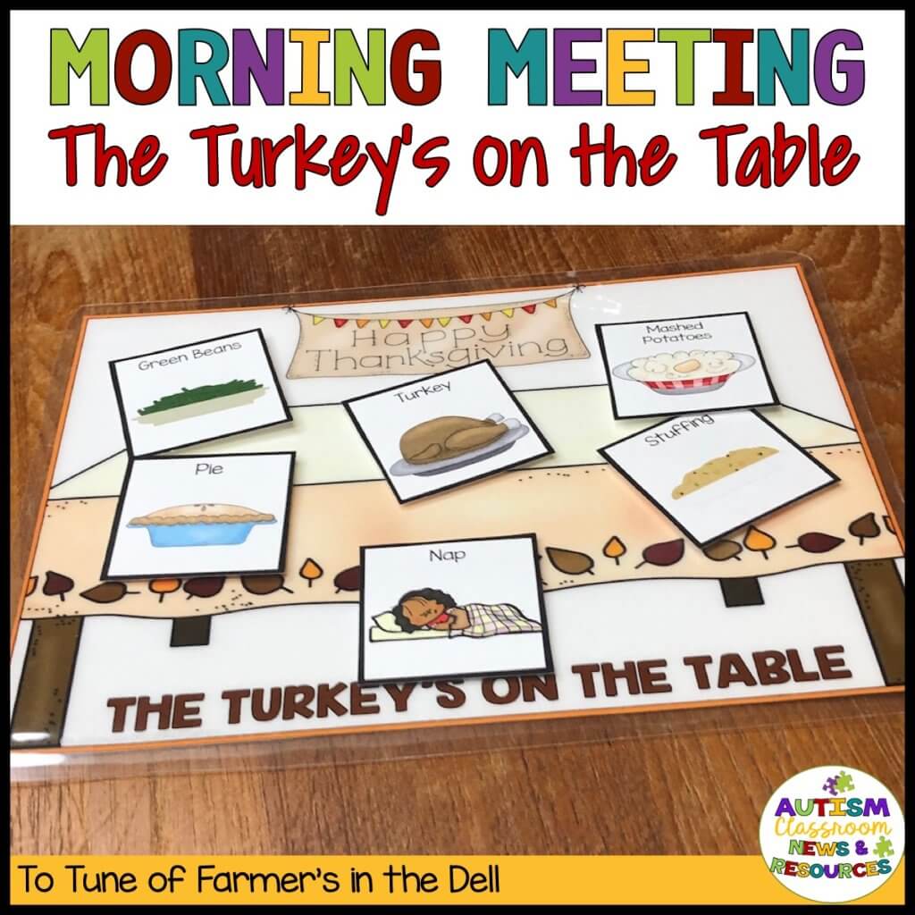 Preschool Thanksgiving Morning Meeting: Autism Special Education Circle ...