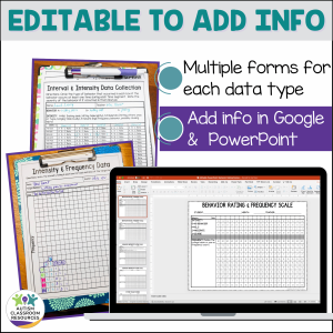 Behavior Data Sheets - Editable Behavior Tracker MegaPack for Special ...