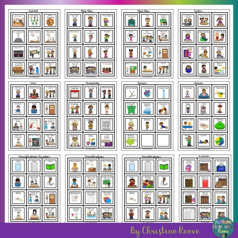 Autism Classroom Mini-Schedules for General School Activities - Autism ...