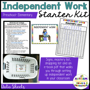 Independent Work System Task Box Starter Kit for Prek - Elementary ...