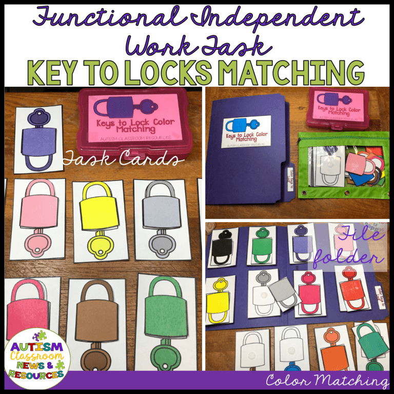 Functional Independent Work Tasks: Color Matching Activities File ...