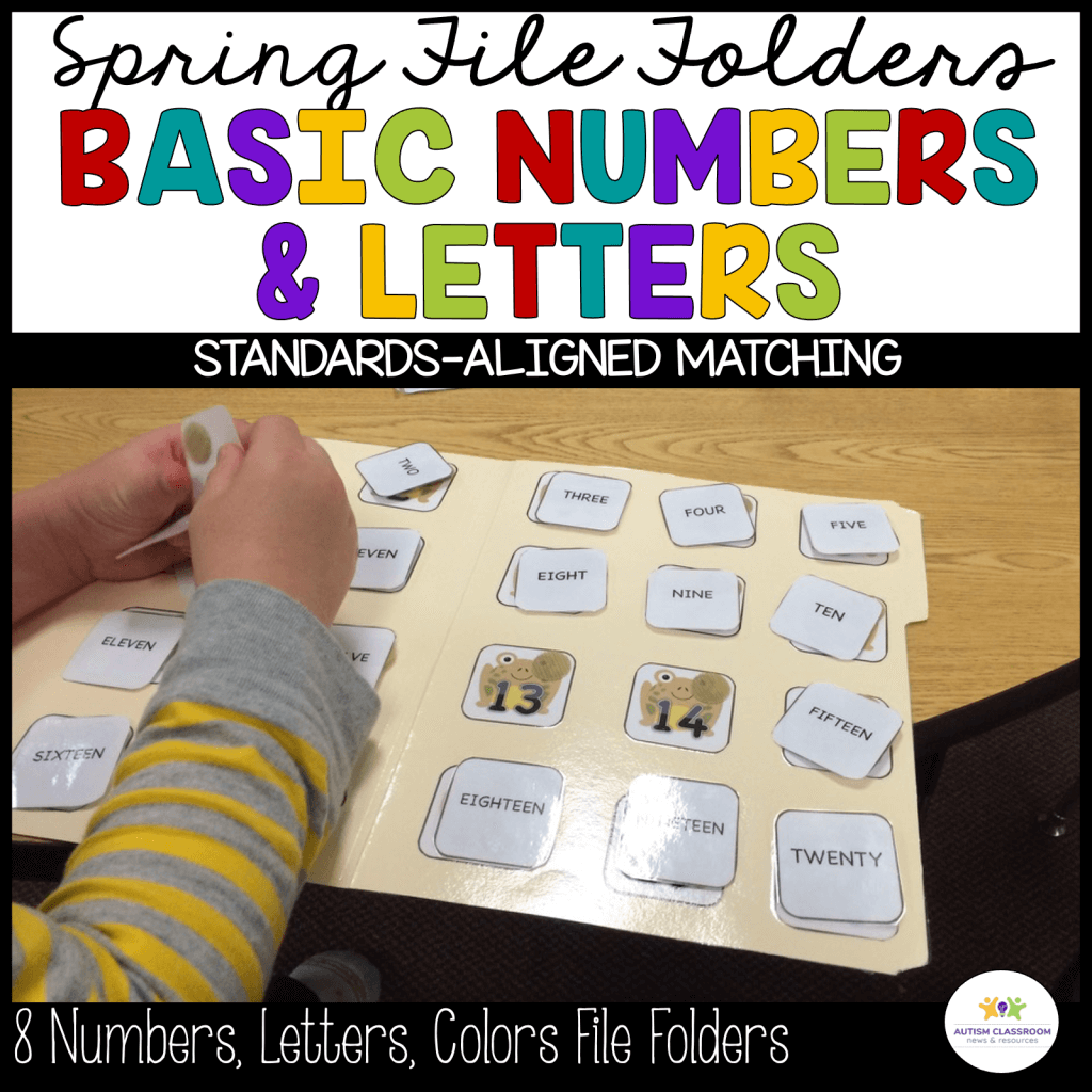 Spring File Folder Games for Colors, Letter Matching Activities, Number ...