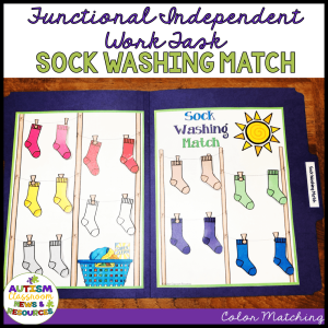 Functional Independent Work Tasks: Color Matching Activities File ...