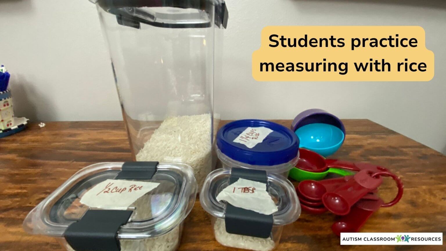 Life Skills Math Task Box Idea: IWInspiration for Practicing Measurement