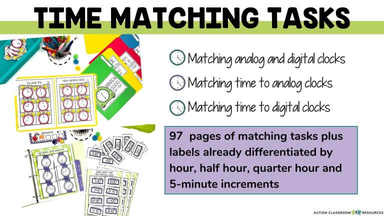 3 Task Box Activities Perfect for Telling Time Practice - Autism ...