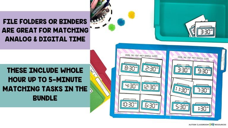 3 Task Box Activities Perfect for Telling Time Practice - Autism ...