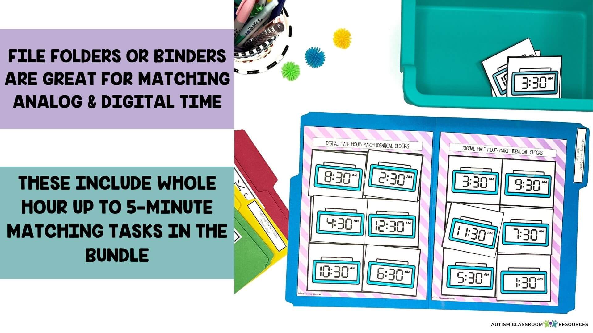 3 Task Box Activities Perfect for Telling Time Practice - Autism ...