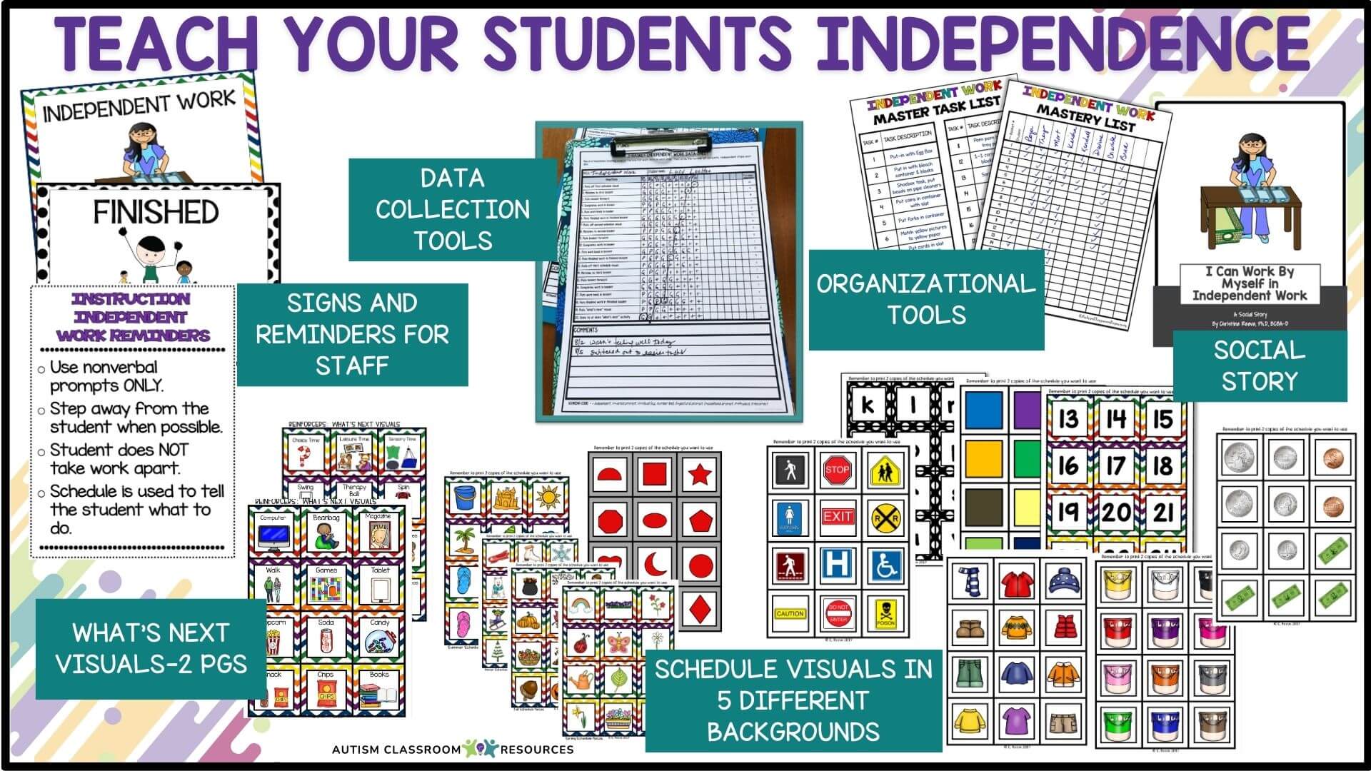 SECONDARY INDEPENDENT WORK SYSTEM BUNDLE - Autism Classroom Resources