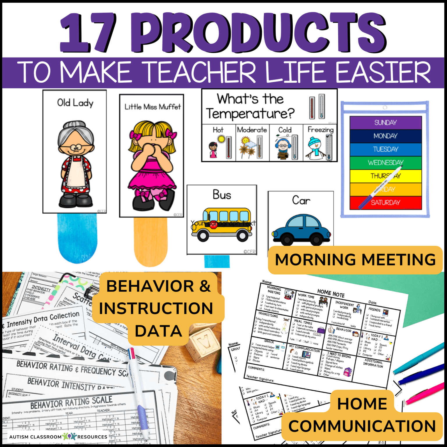 Preschool-Elementary Classroom Setup Bundle for Special Education ...