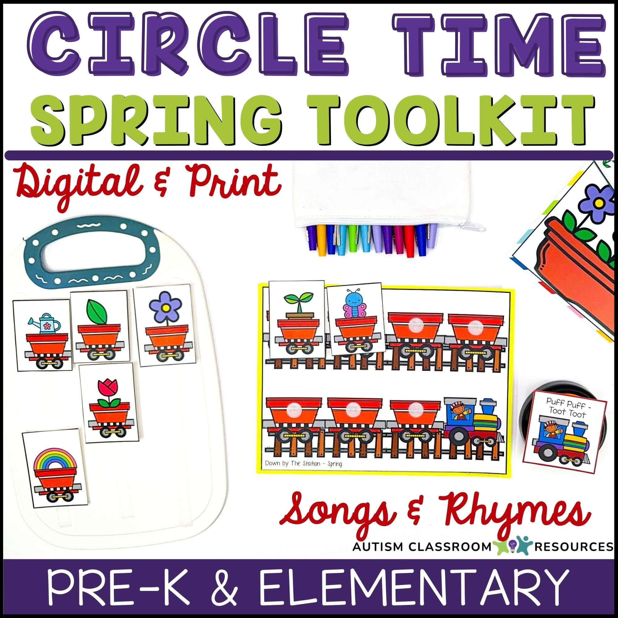 Preschool Circle Time Visuals with Songs & Rhymes for Spring Morning ...